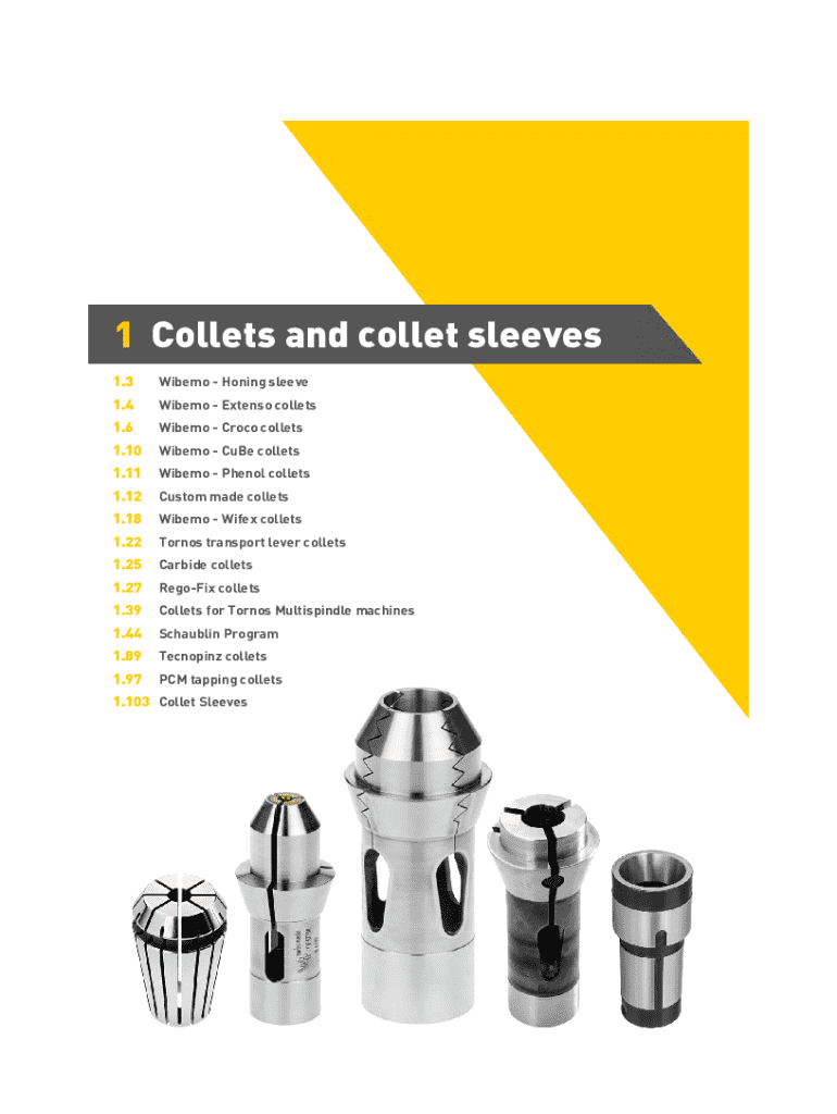 Fillable Online 1 Collets and collet sleeves Fax Email Print - pdfFiller