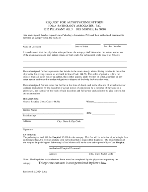 Fillable Online Autopsy Consent Form Fax Email Print - pdfFiller