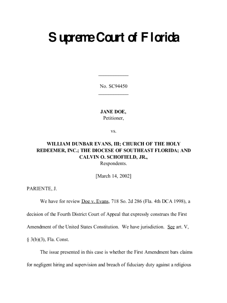 Fillable Online APPENDIX E Appendix E - Supreme Court of Florida ...