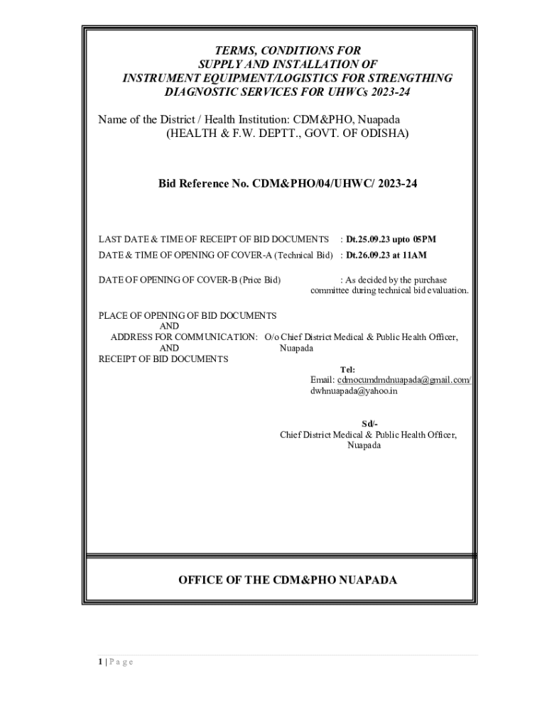 Fillable Online terms, conditions for supply and installation of ...