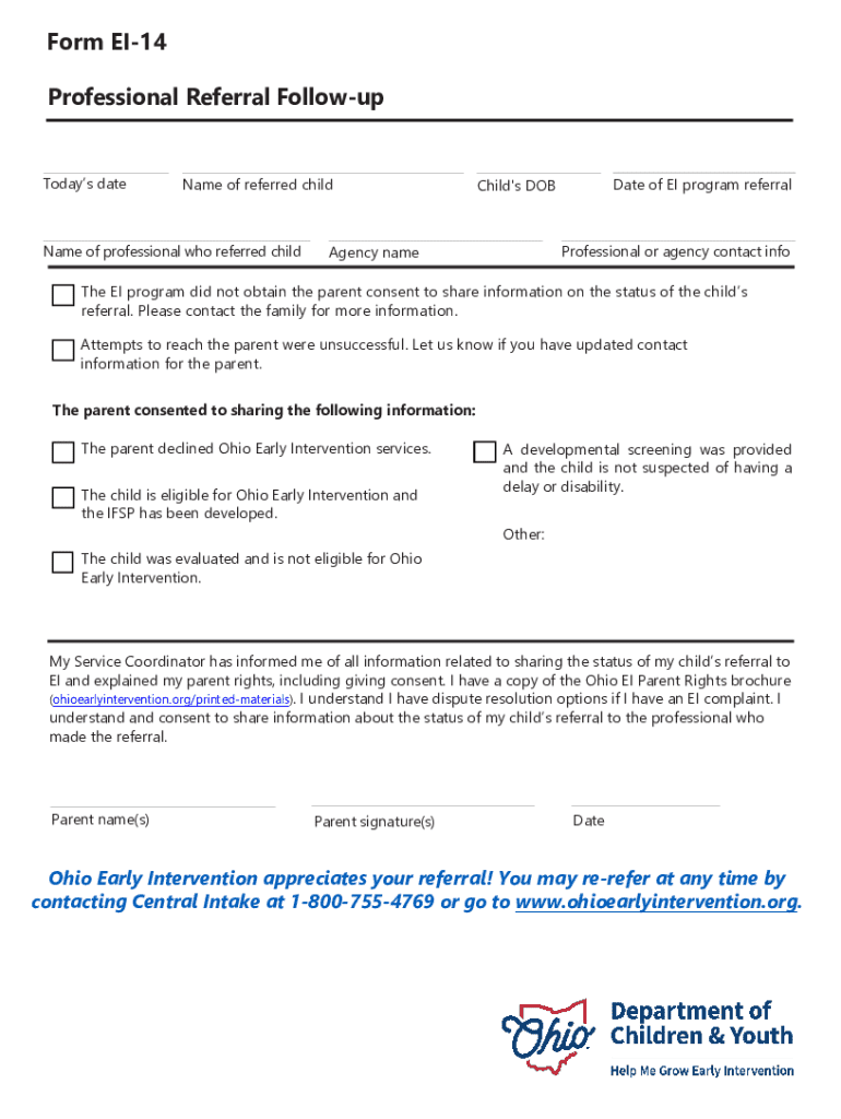 Fillable Online Professional Referral Follow-up Fax Email Print - pdfFiller