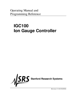 Fillable Online Igc100 Ion Gauge Controller Fax Email Print - pdfFiller