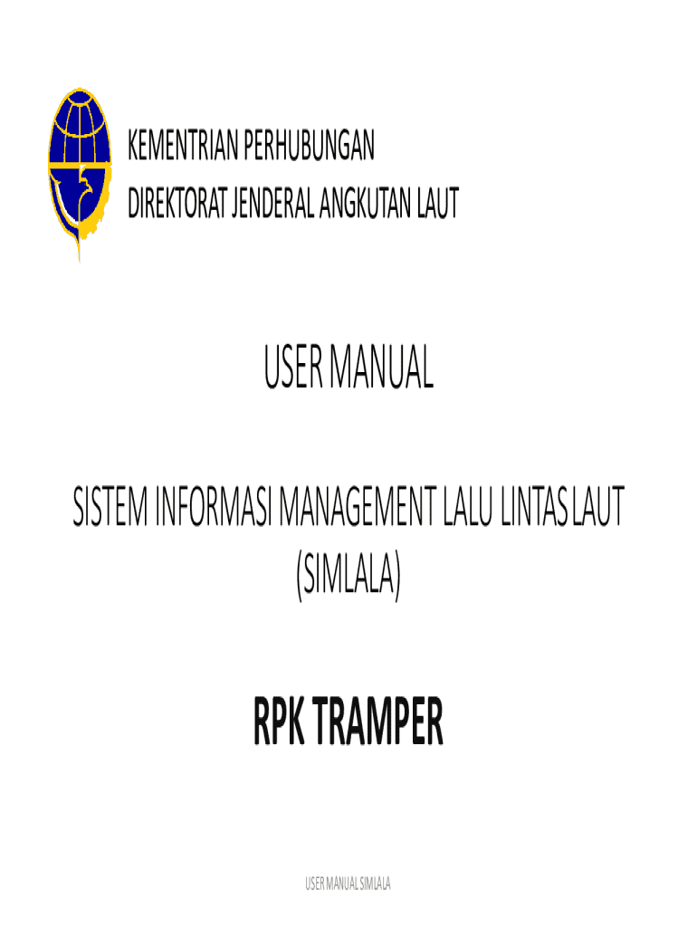 Fillable Online User Manual Sistem Informasi Management Lalu Lintas ...
