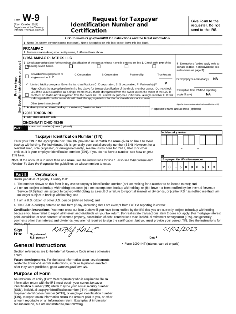 W-9 Doc Template | pdfFiller