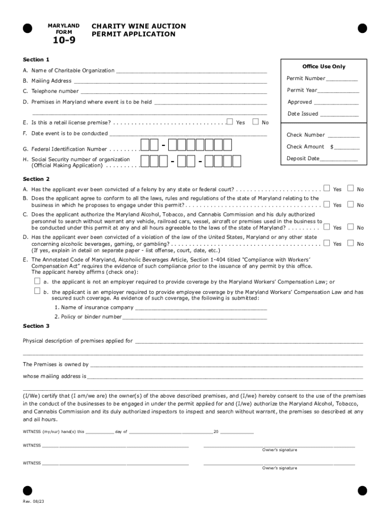Fillable Online FORM 533-1 CHARITY WINE AUCTION PERMIT HOLDER ... Fax ...