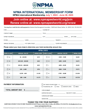 Fillable Online Npma International Membership Application Fax Email ...