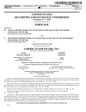 Fillable Online American Software, Inc. Fax Email Print - pdfFiller