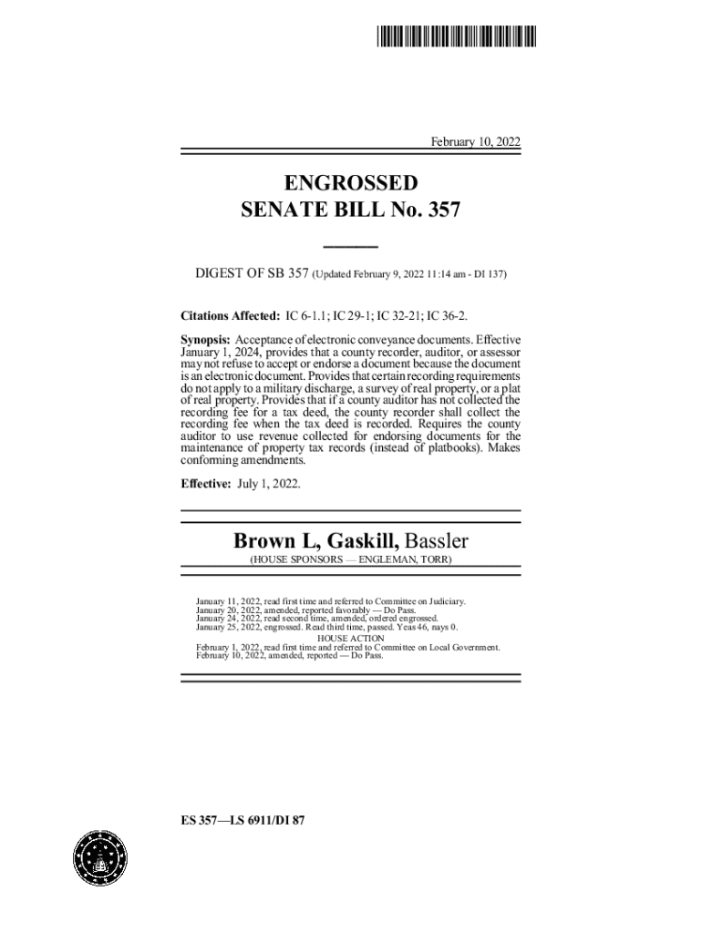 Fillable Online Bill Status - SB-357 Vehicles: physician and surgeon ...