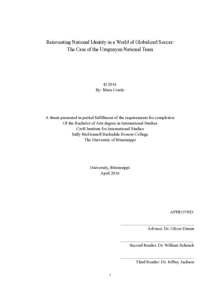 Fillable Online Influence of National Sport Team Identity on National ...