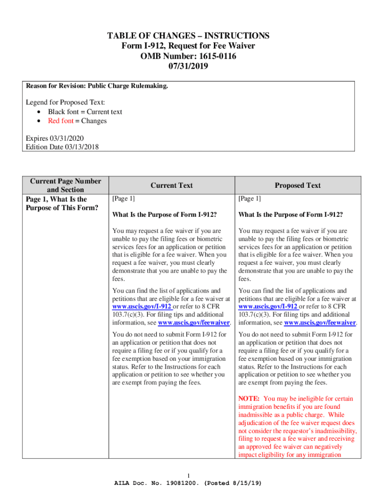 Fillable Online Application for Fee Waivers and Exemption, Form Number I ... Fax Email Print ...