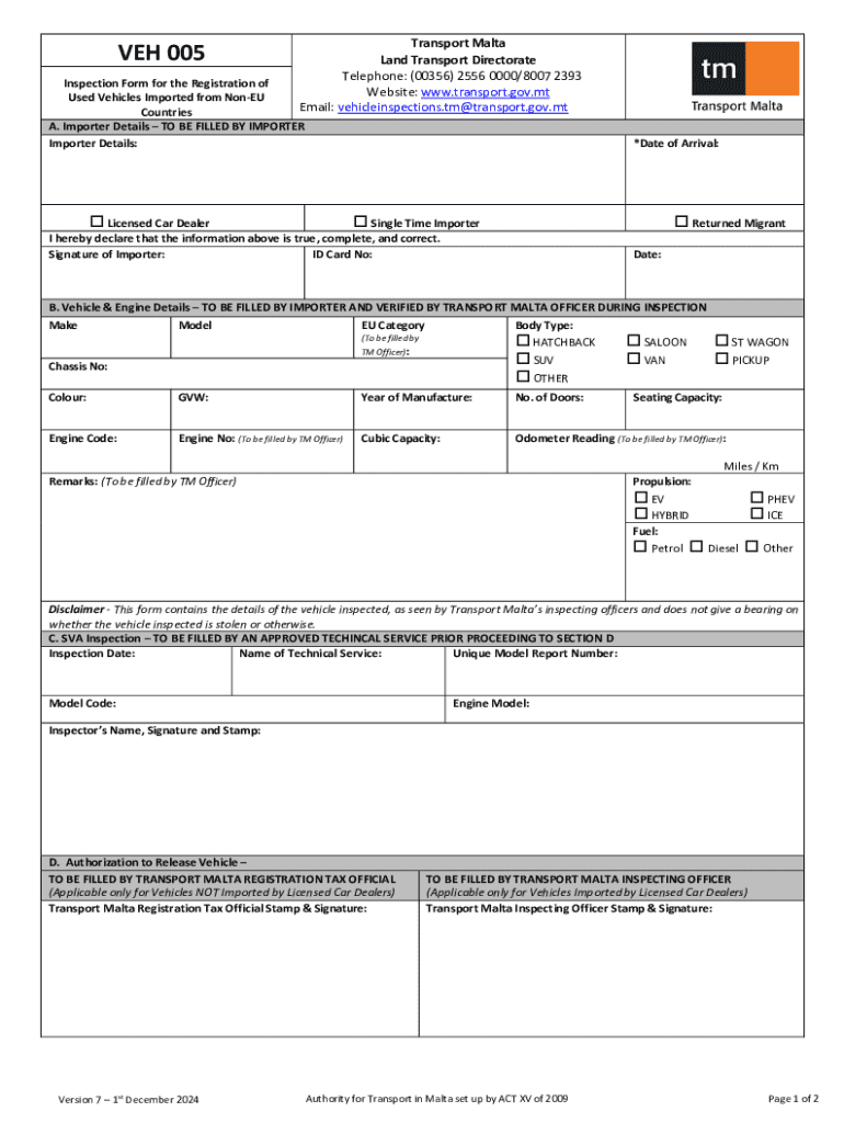 Veh005 - Fill Online, Printable, Fillable, Blank | pdfFiller