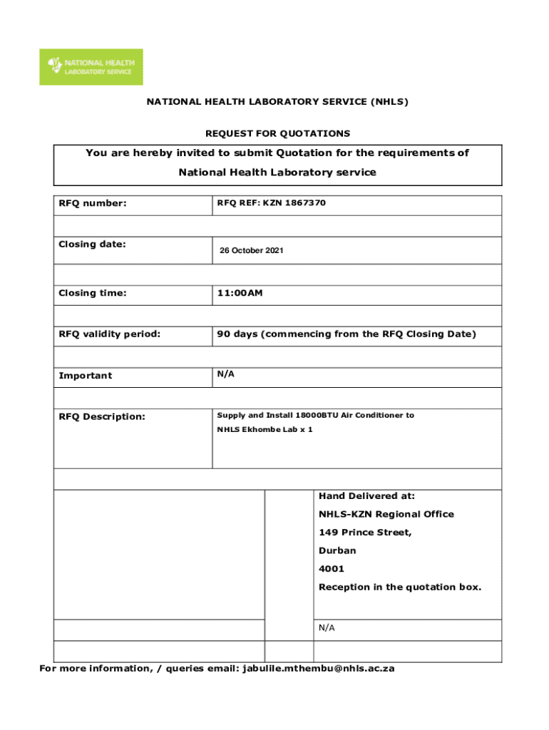 Fillable Online National Health Laboratory Service - HERO Fax Email ...