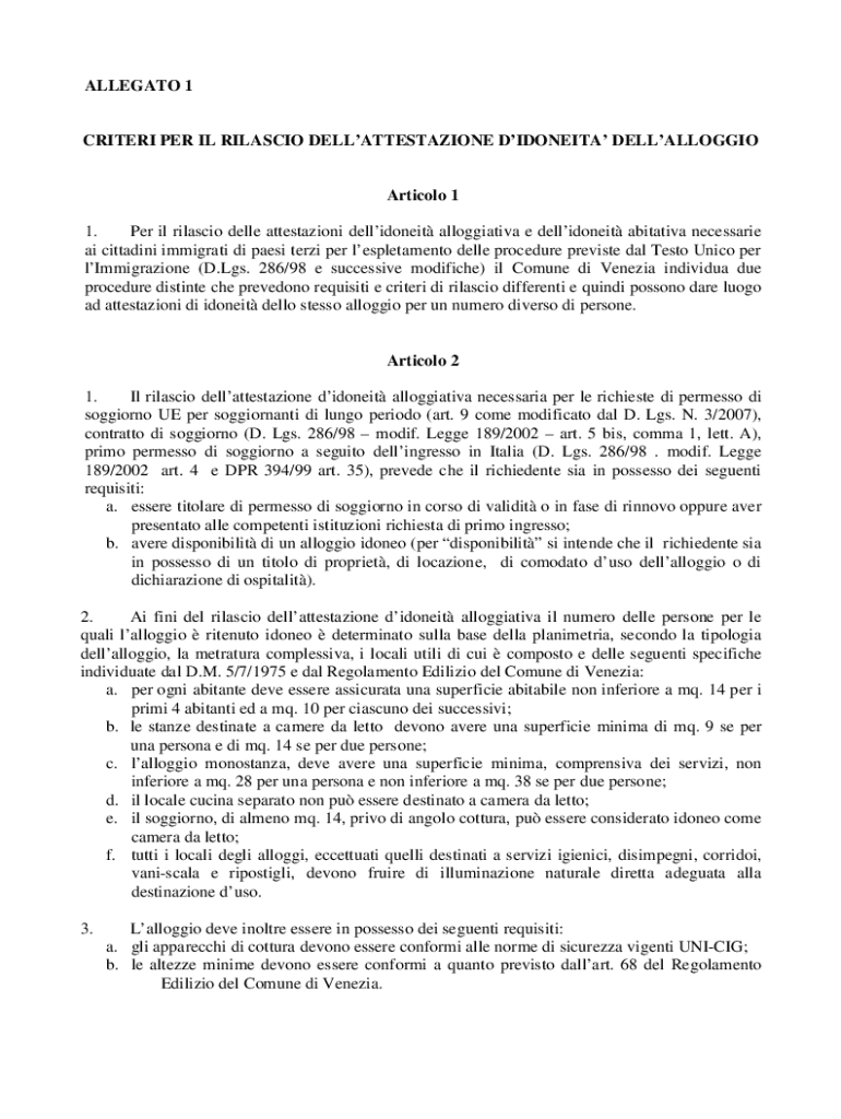 Compilabile Online Criteri Per Il Rilascio Dell'attestazione D'idoneità ...