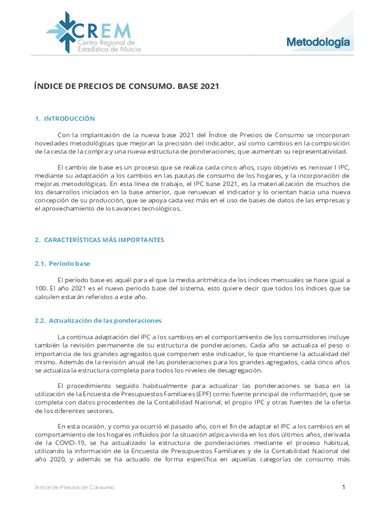 Rellenable en línea NDICE DE PRECIOS DE CONSUMO Fax Email Imprimir - pdfFiller