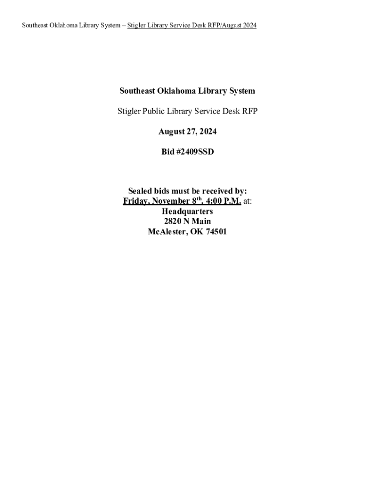 Fillable Online Southeast Oklahoma Library System – Stigler Library ...