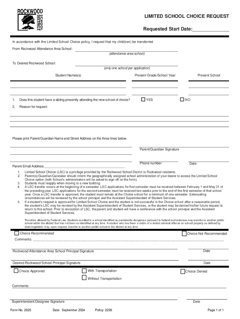 P2236a rev 01-09:Form 3046 Limited School Choice qxd qxd: Fill out ...