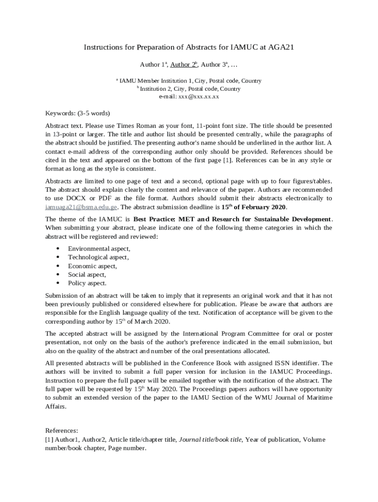 Abstract Template for IAMUC at AGA21 - AGA23 - SAMK - vimaru edu Doc ...