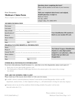 Fillable Online Medicare Claim Form Fax Email Print - pdfFiller