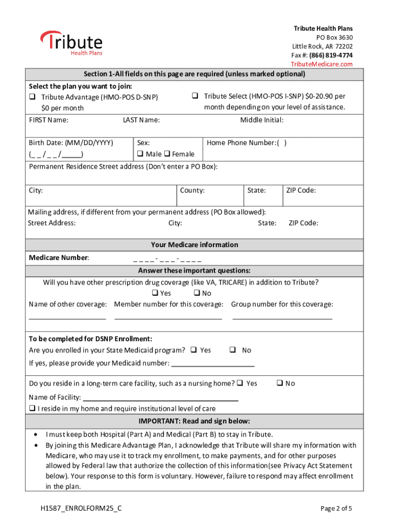 Fillable Online Enrollment in a Medicare Advantage Plan (part C) Fax Email Print - pdfFiller