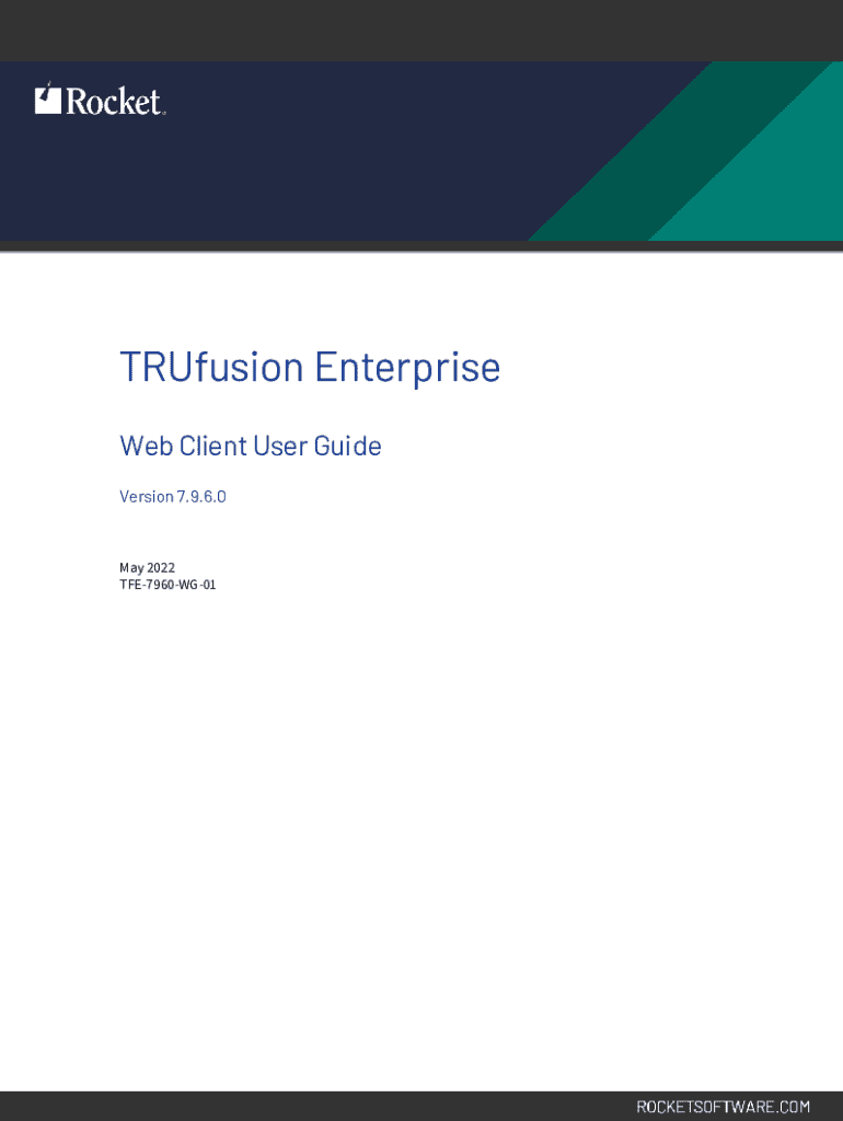 Fillable Online Trufusion Enterprise Web Client User Guide - Version 7.9.6.0 Fax Email Print ...