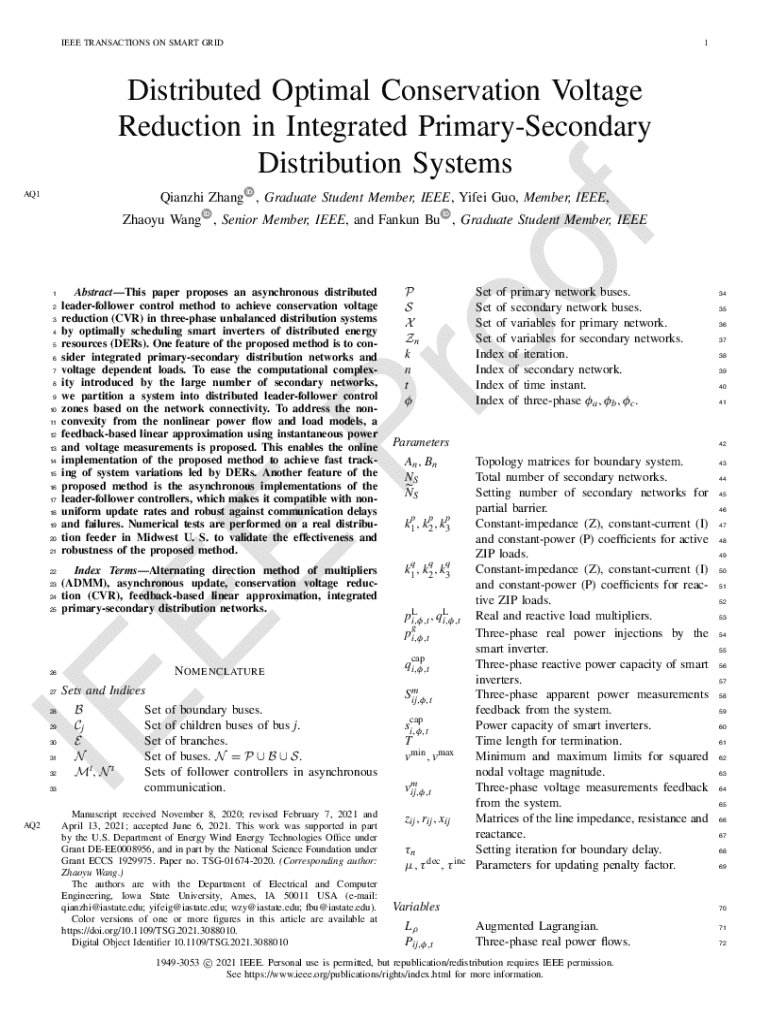 Fillable Online Distributed Optimal Conservation Voltage Reduction in ... Fillable Online Distributed Optimal Conservation Voltage Reduction in ...