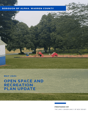 Fillable Online Borough of Alpha Open Space and Recreation Plan Update ...