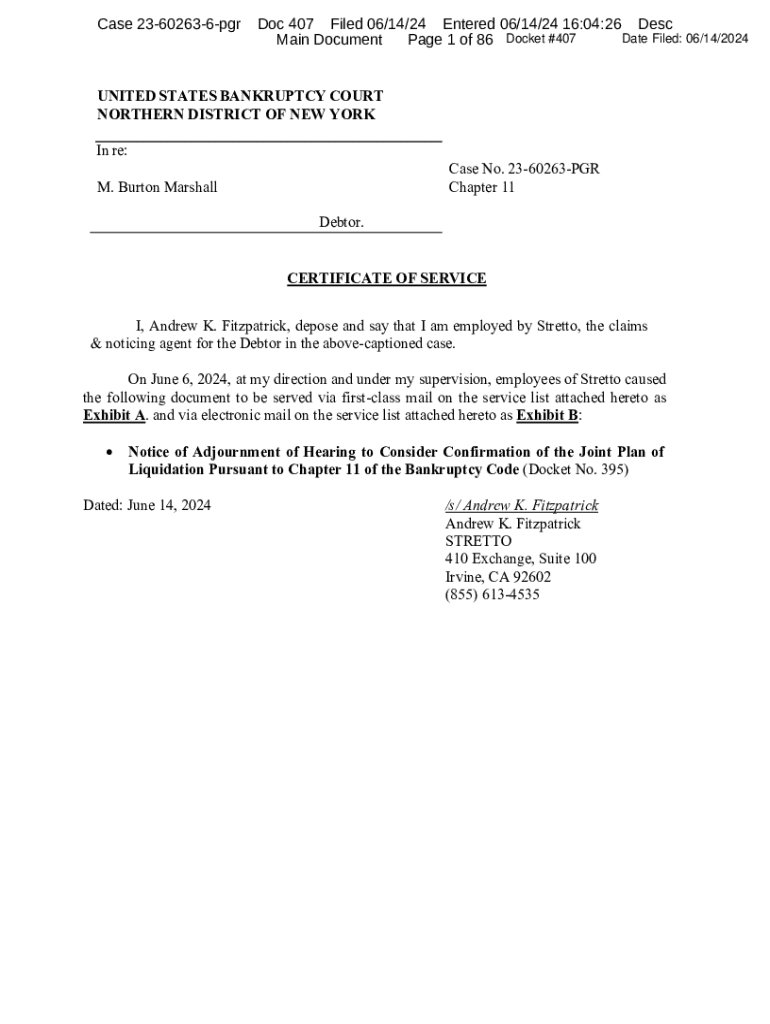 Fillable Online Court Docket - The Prospect-Woodward Home - Donlin ...