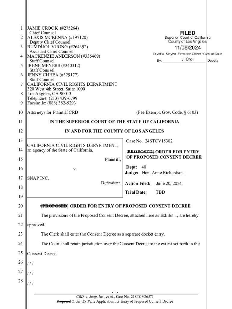 Fillable Online for California Civil Rights Department Vs Snap, Inc ...