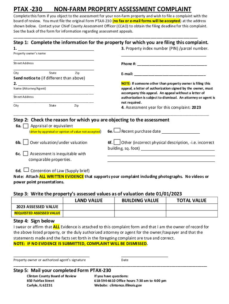 Fillable Online Form Ptax 230Fill Out and Use This PDF Fax Email Print ...