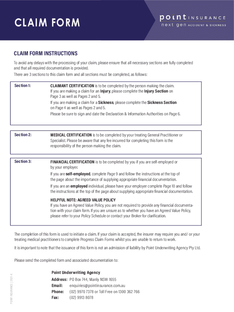 Fillable Online How to complete claim forms correctly to reduce delays ...