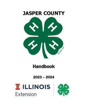 Fillable Online Jasper County 4-h Handbook 2023 - 2024 Fax Email Print - pdfFiller