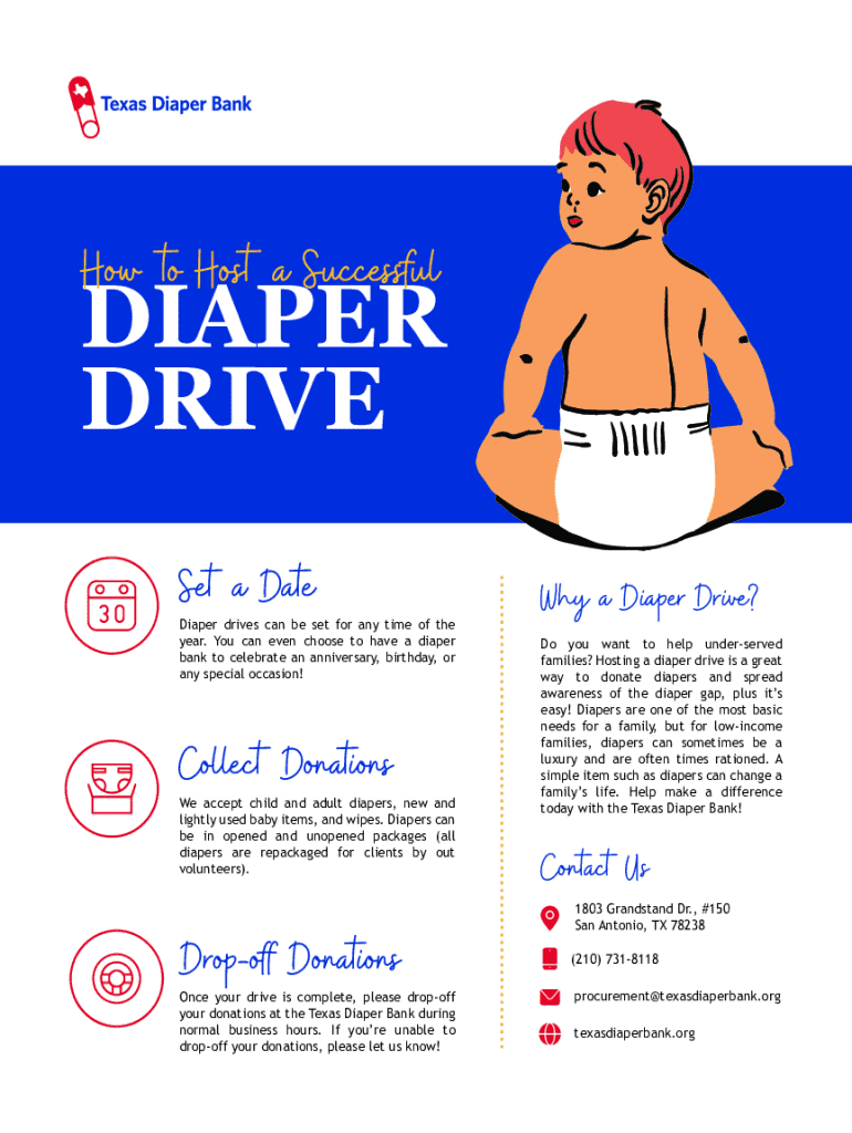 Fillable Online How to Host a Successful Diaper Drive Fax Email Print - pdfFiller