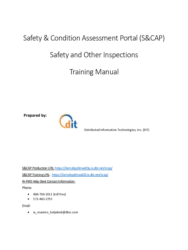 Fillable Online Safety and Condition Assessment Portal (S&CAP) Fax Email Print - pdfFiller