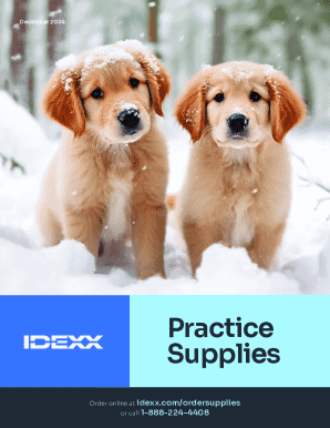 Fillable Online Idexx Practice Supplies: Order Online or Call Fax Email ...