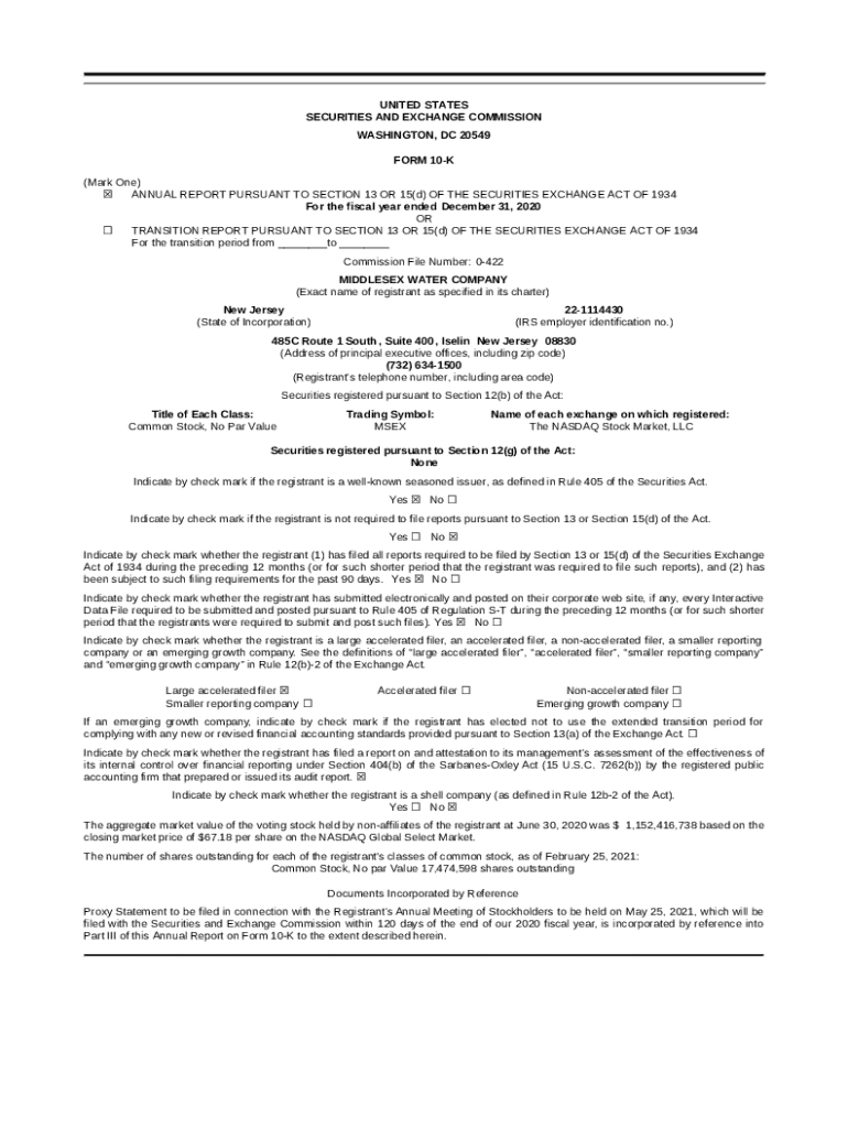 Fillable Online MIDDLESEX WATER CO - cloudfront.net Fax Email Print - pdfFiller