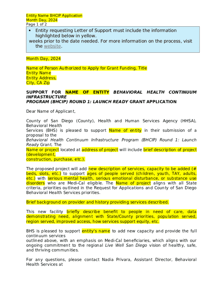 Prop 1 Bond Behavioral Health Continuum Infrastructure ... Doc Template ...