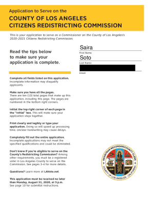 Fillable Online Application for Commissioner Position Fax Email Print ...