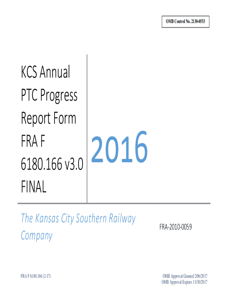 Fillable Online Kcs Annual Ptc Progress Report for 2016 Fax Email Print ...