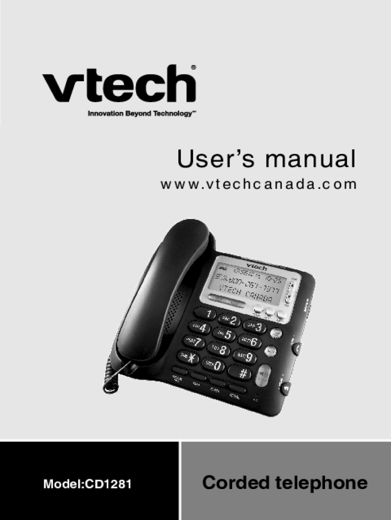 Fillable Online Corded Telephone with Caller ID and Speakerphone Fax ...