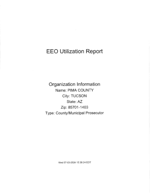 Fillable Online Eeo Utilization Report for Pima County Fax Email Print ...