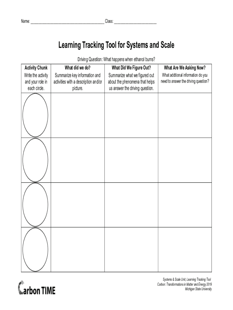 Fillable Online Systems & Scale Unit - Learning Tracking Tool Fax Email ...