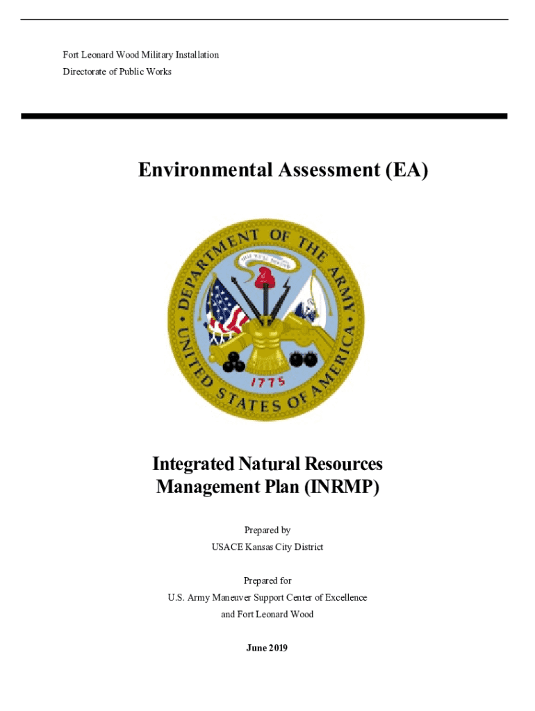Fillable Online Environmental Assessment for Fort Leonard Wood Fax ...