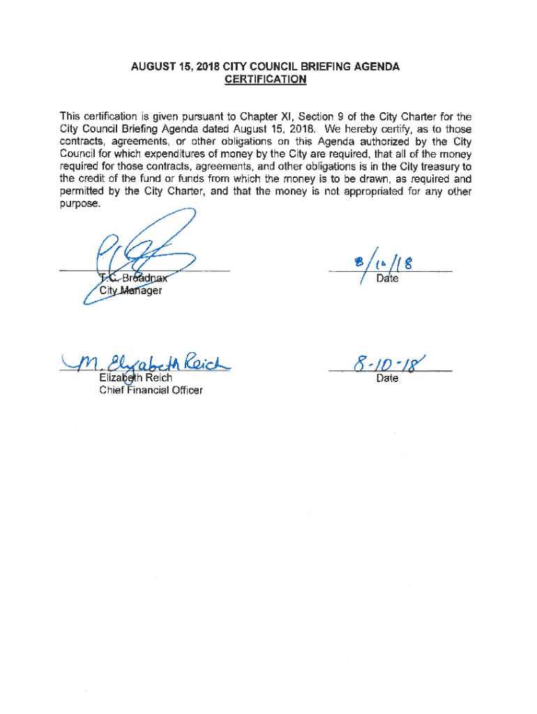 Fillable Online City Council Briefings - Government Fax Email Print - pdfFiller