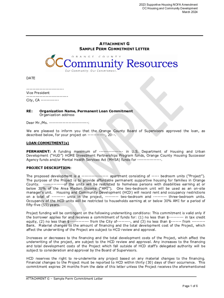 Fillable Online Sample Permanent Loan Commitment Letter Fax Email Print ...