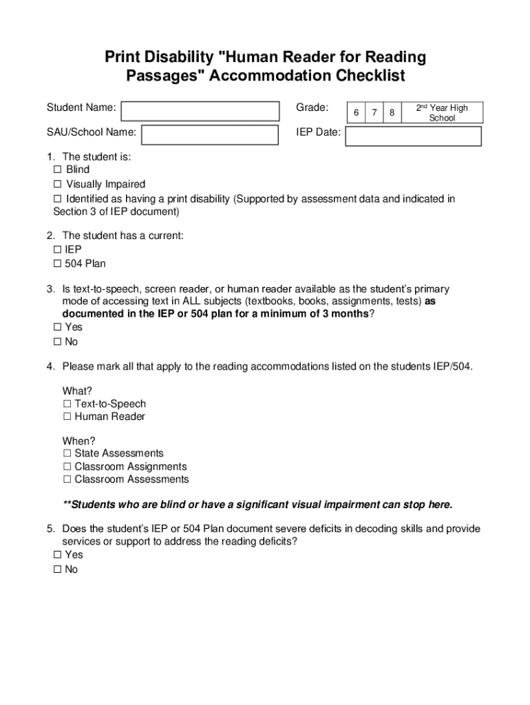 Fillable Online Print Disability "Human Reader for Reading Fax Email ...