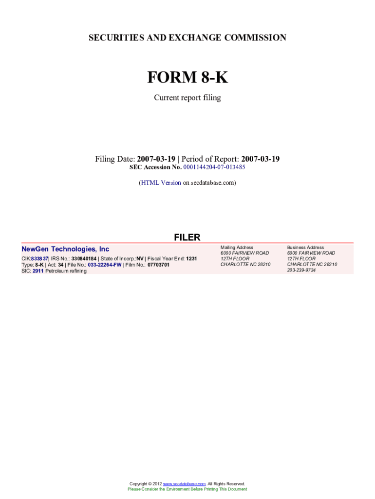 Fillable Online Current Report Filing Fax Email Print - pdfFiller