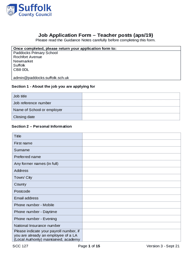 Paddocks Primary School Doc Template | pdfFiller