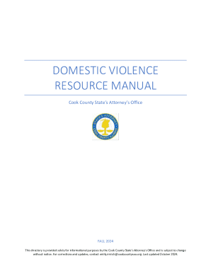 Fillable Online Domestic Violence Resource Manual - Cook County State’s Attorney’s Office Fax ...