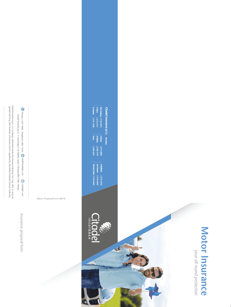 Fillable Online Motor Insurance Proposal Fax Email Print - pdfFiller