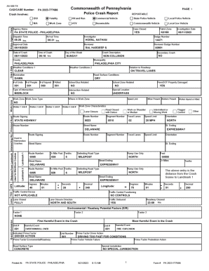 Fillable Online Police Crash Report Fax Email Print - pdfFiller